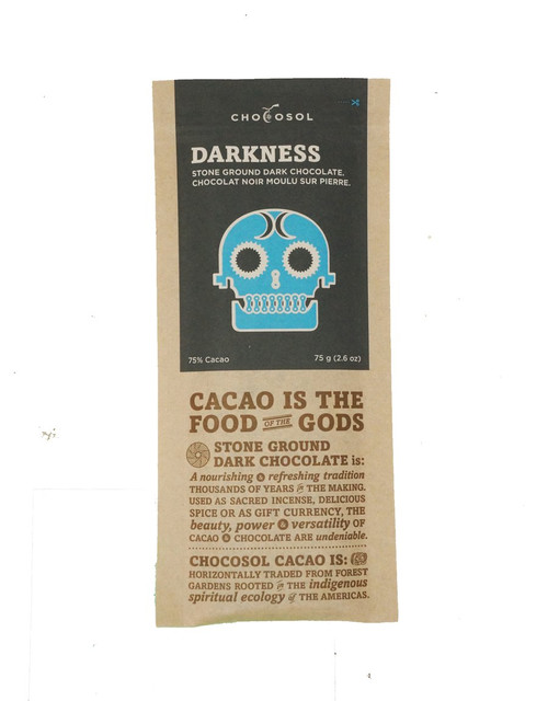 Chocosol Darkness 75% Dark Chocolate Bar - No Nuts About Us