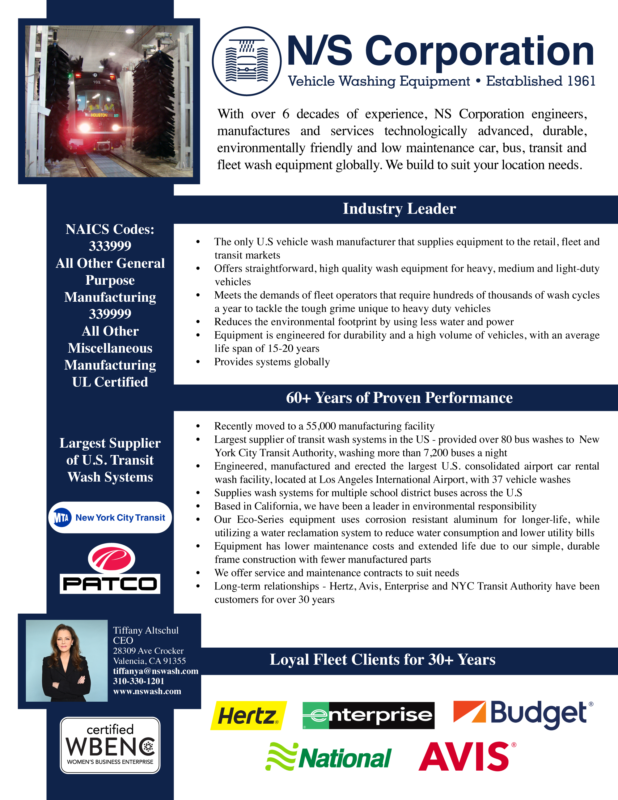 Capabilities Statement | Superior Service | NS Corporation