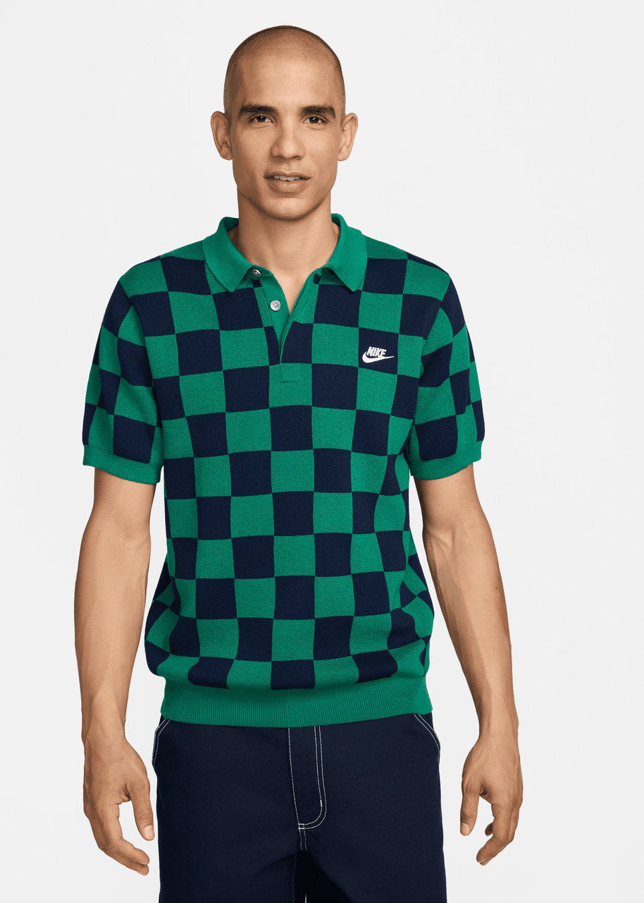 Nike Checkers Polo - Malachite/Midnight Navy