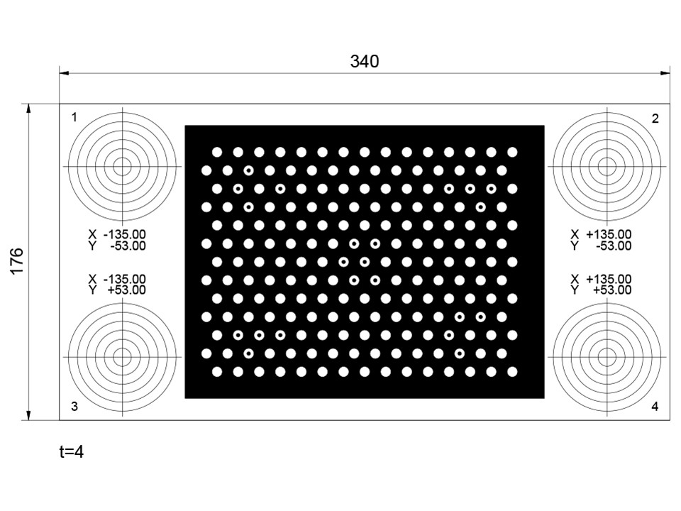 Calibration Plate for Vision Sensor 200 x 151.7 x 4 mm - Dubai Sensor