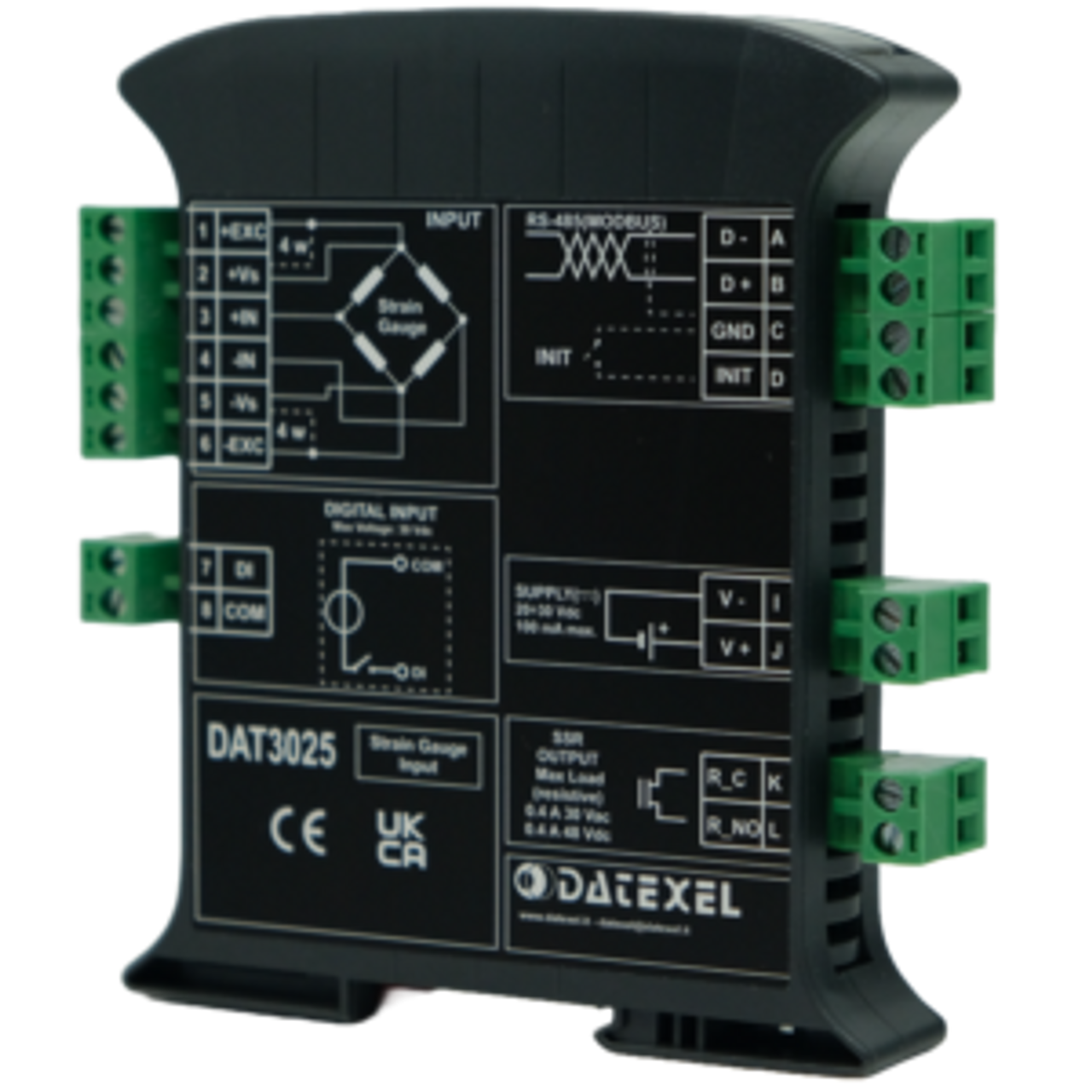 Modbus Rtu Ascii Device With Strain Gauge Input Datexel Dat3025