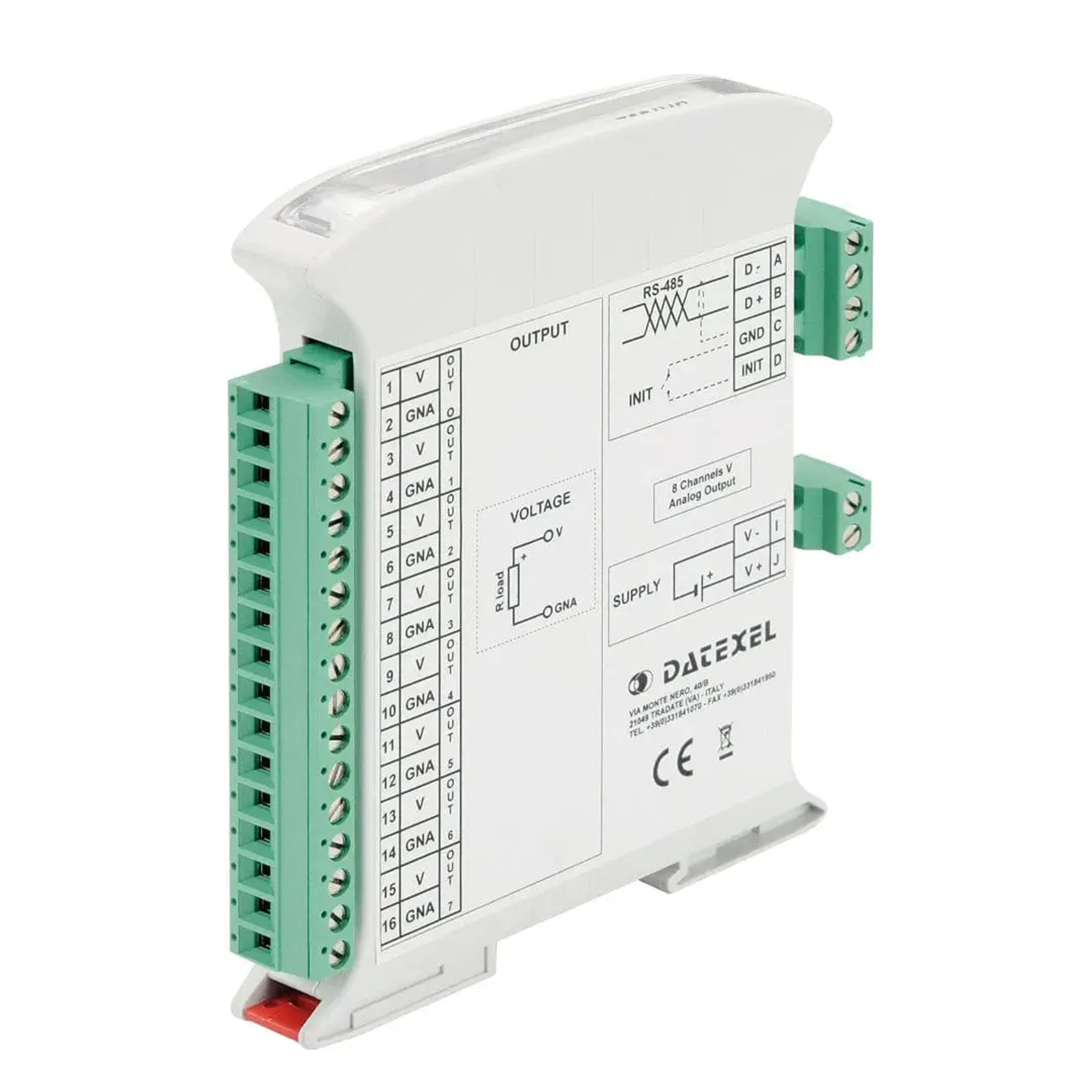 Datexel Isolated Converter Modbus Tcp With Isolated 4 20ma Output Dat8024