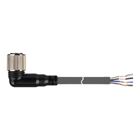 Connector Cable M12, 4 Pin, 4 wire, 5 m - CLDH4-5 | dubai