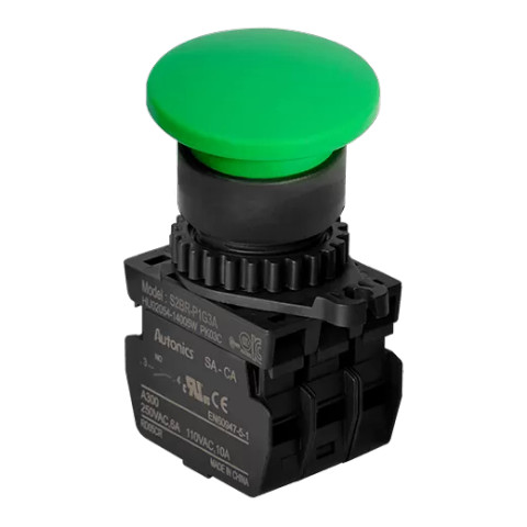 22/25 mm Mushroom-Head Push Button Switches S2BR Series - Autonics