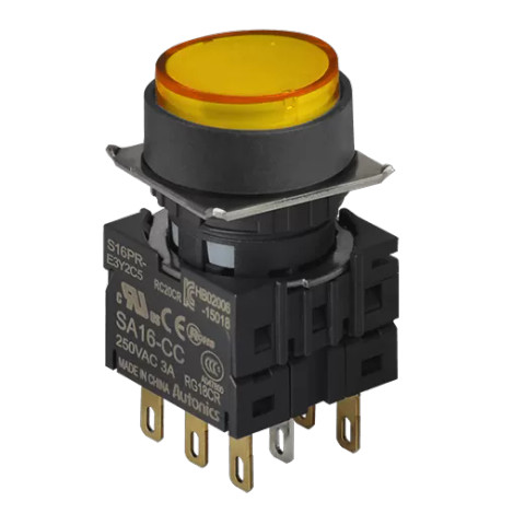 16 mm Push Button Switches S16PR Series - Autonics | Durable & Compact
