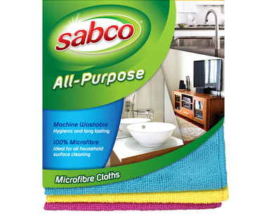 Buy Sabco All Purpose Microfibre Cloths - SAB60064