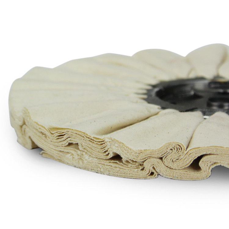 14" White Untreated Cotton Industrial Airway Buffing Wheel with Center ...