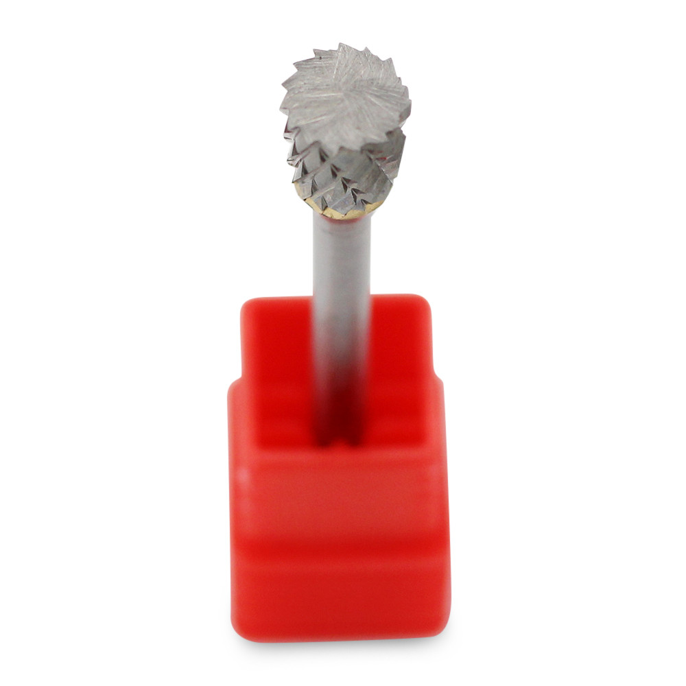 Inverted Cone Tungsten Carbide Burr, Double Cut - 1/8" Shank