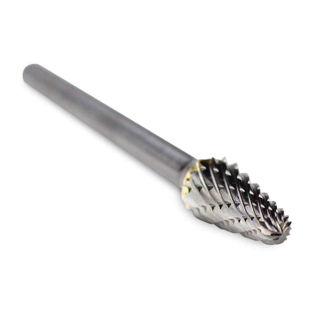 10 Piece Tungsten Carbide Burr Set, Double Cut – 1/8” Shank