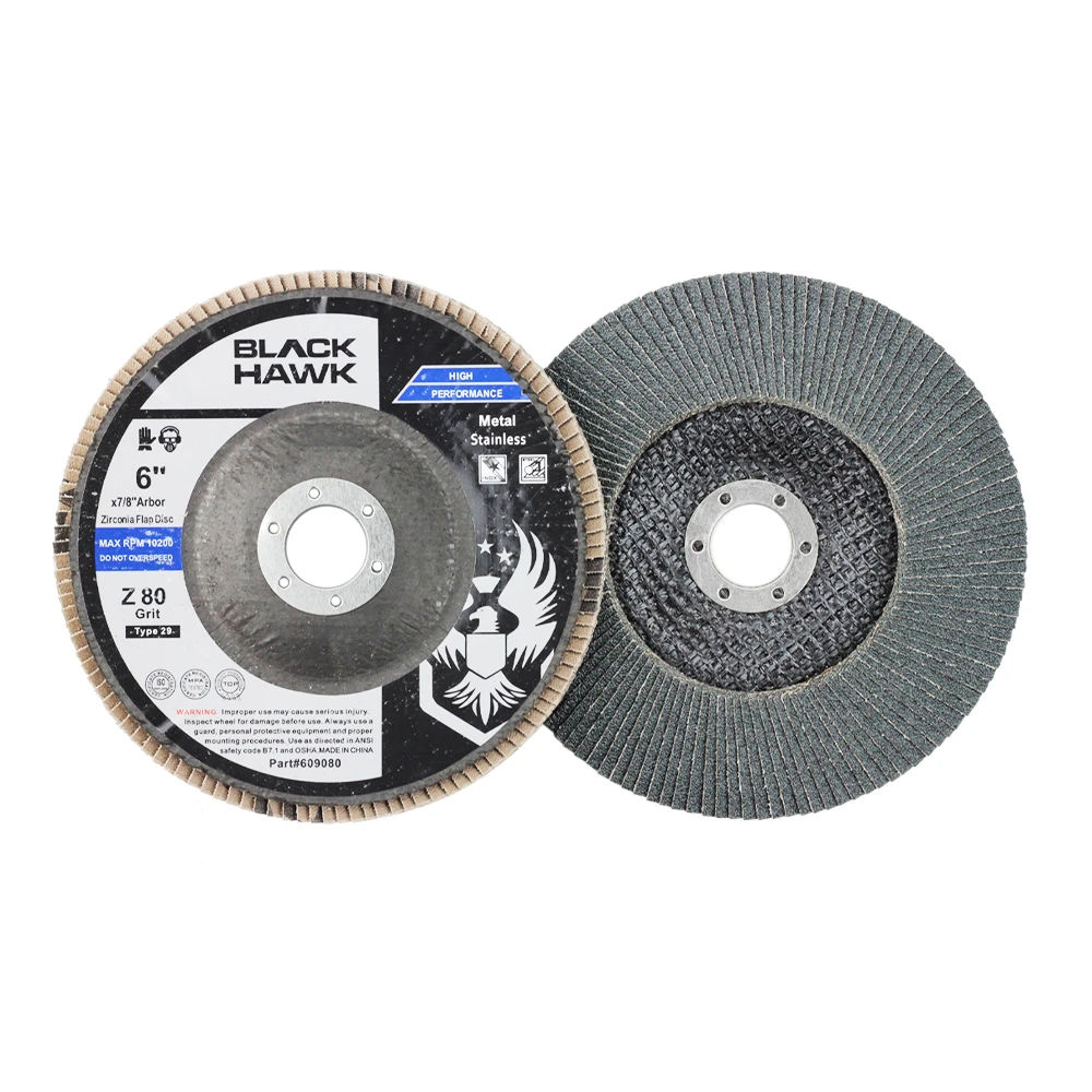 6" Zirconia Flap Disc – T29 (Conical) Sanding & Grinding Wheel - 10 Pacl