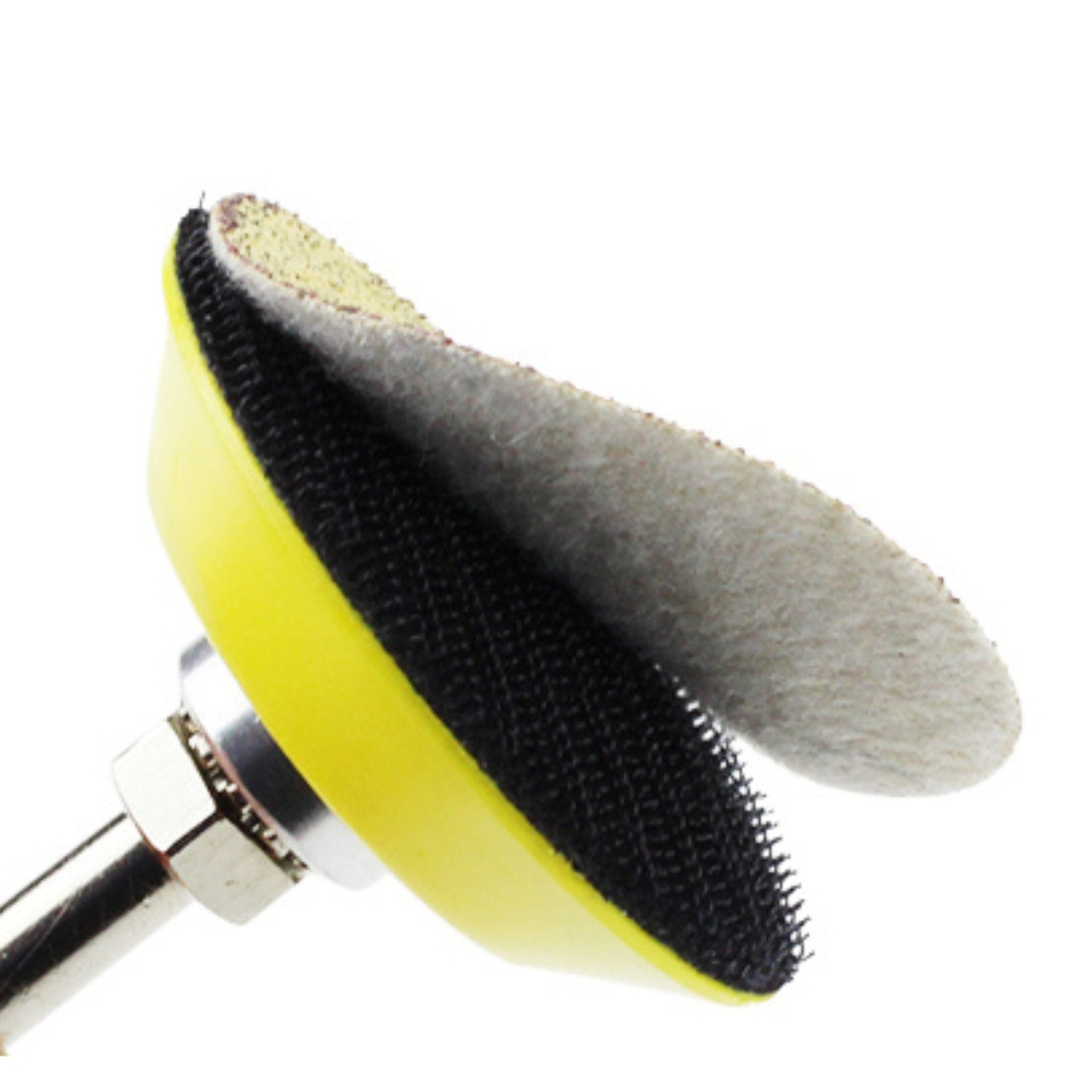 2" Hook & Loop Backing Pad with Removable Foam Layer - 1/4" Shank