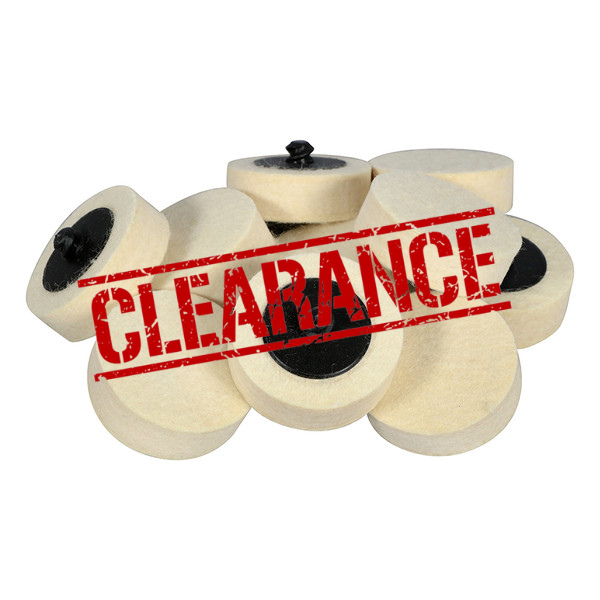 CLEARANCE 2" Polish Plus Quick Change Felt Discs Type R - Roll On