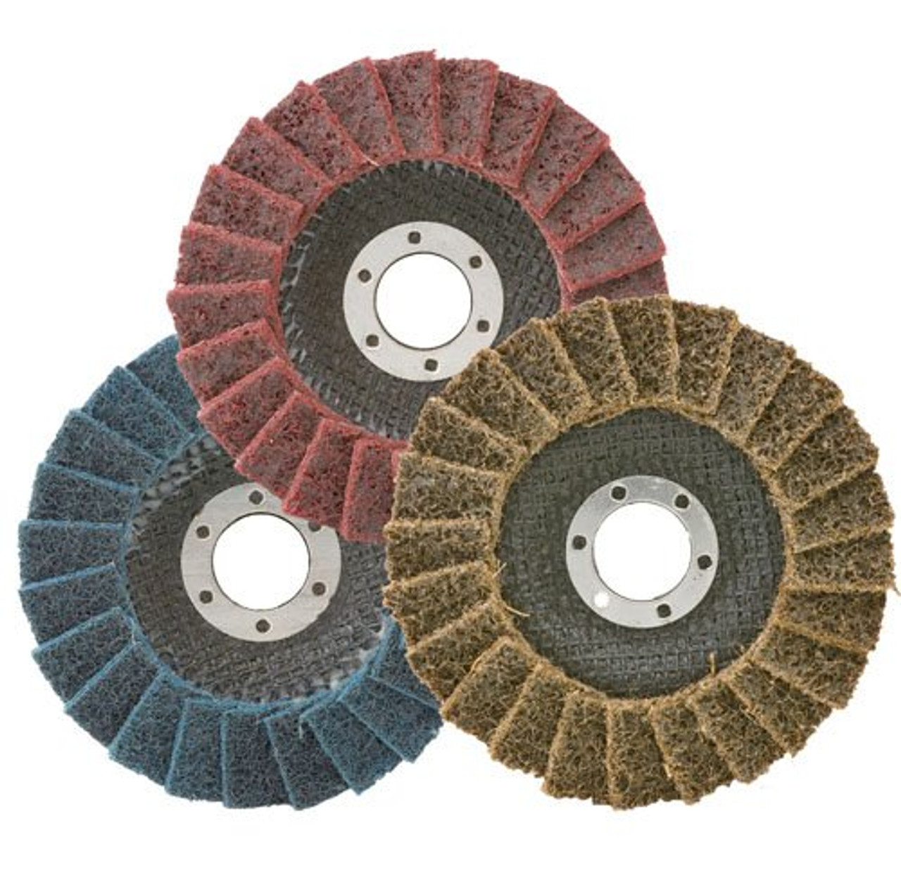 4-1/2" x 7/8" Surface Conditioning Flap Disc - Red, Blue or Tan