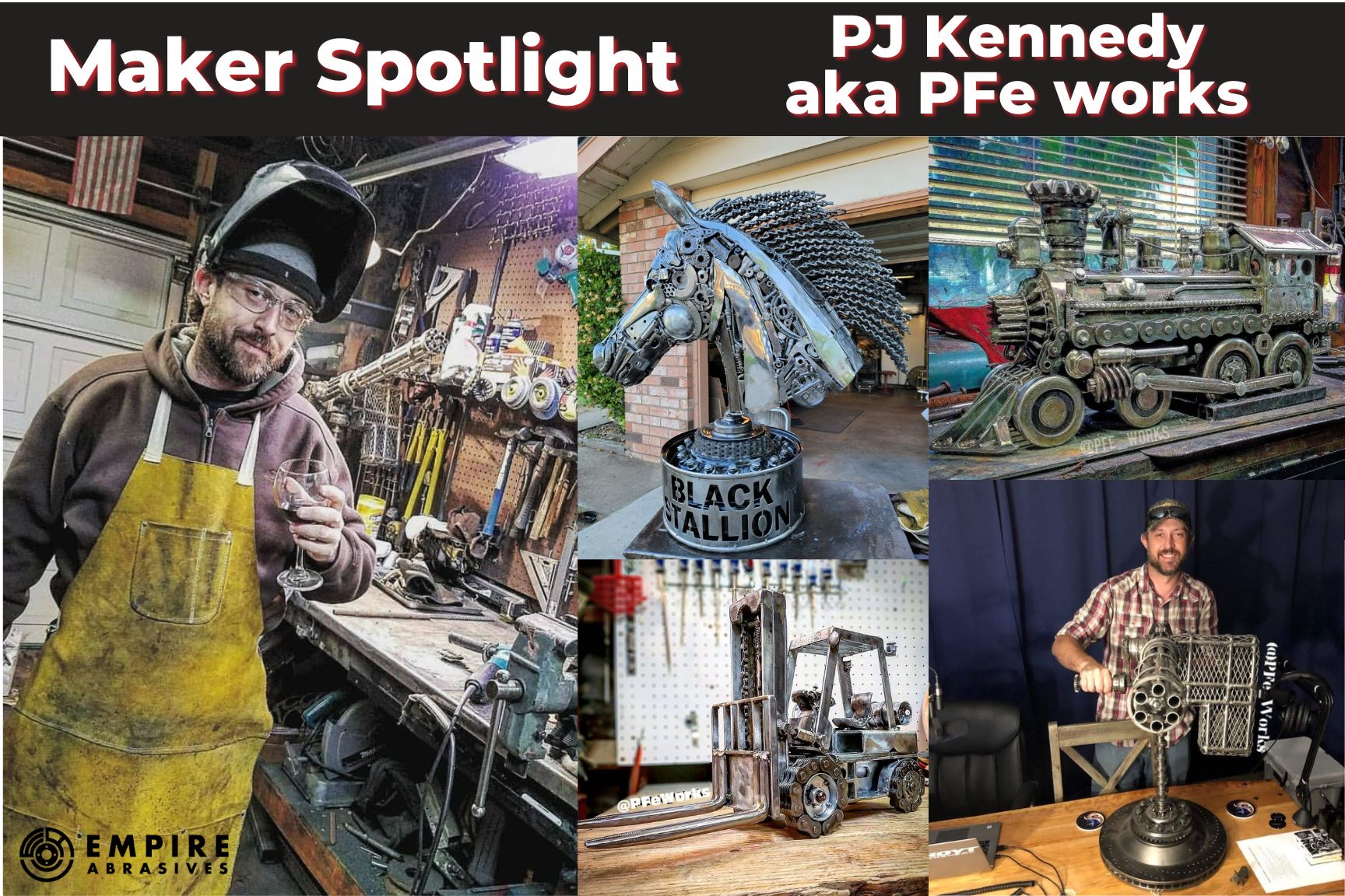 Maker Spotlight - PJ Kennedy aka PFe works - Empire Abrasives