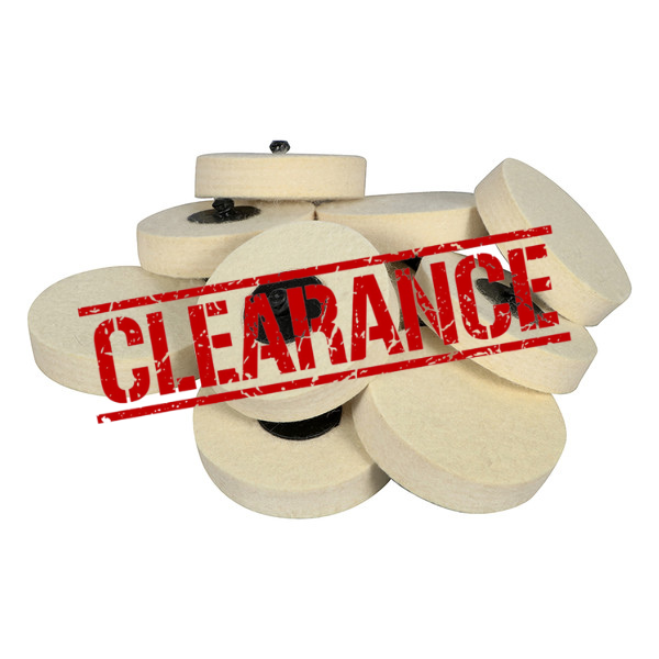 CLEARANCE 3" Polish Plus Quick Change Felt Discs Type R - Roll On