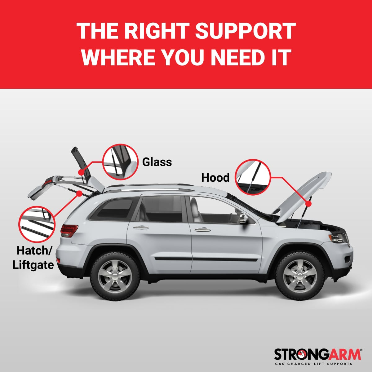 Chrysler, Dodge Liftgate Lift Support - Strong Arm 4535
