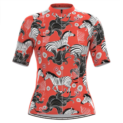 The Running Zebra Print Cycling Jersey- Women's | Freestylecycling.com