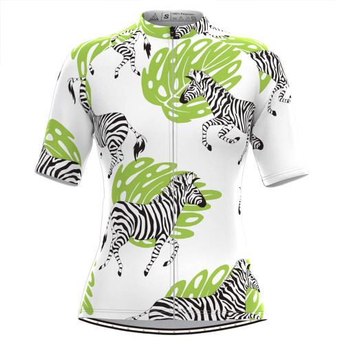Women's Zebra Print Aloha Hawaiian Cycling Jersey | Freestylecycling.com