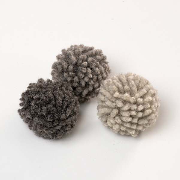 Large Felted Pom Pom Wool Balls in Pastle Colors - Wool Ball Cat Toys ...