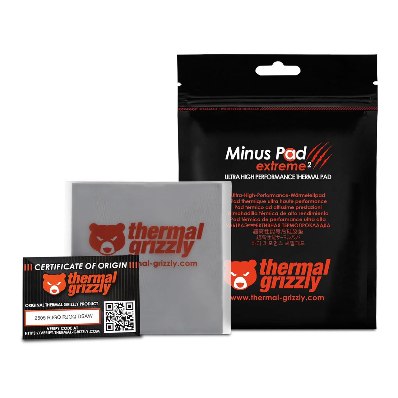 Thermal Grizzly Minus Pad V2 High Performance Thermal Pad 100x100x0.5mm ...
