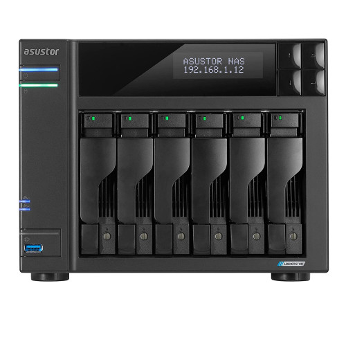 Asustor LOCKERSTOR 6 Gen 2, Medium Business 6-Bays NAS, Intel Quad-Core ...