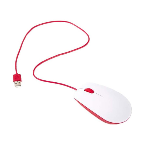 Raspberry Pi Mouse Red/White SC0165 Ergonomic USB Type-A Navigation
