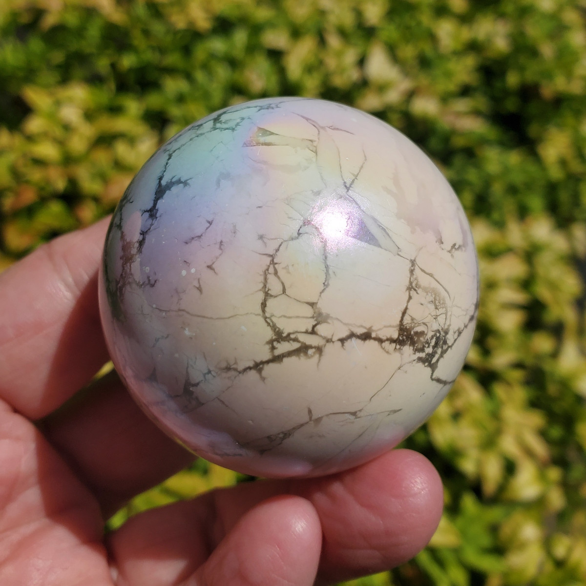 Angel Aura Howlite Sphere | Shop Healing Howlite Crystals & Gemstones ...