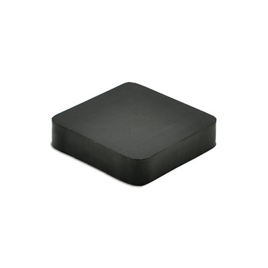 Rubber Bench Block, Black 4 in x 4 in (10 cm x 10 cm), Square