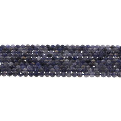Iolite Round Faceted Diamond Cut 4mm - Wholesale | Fine Gems Canada