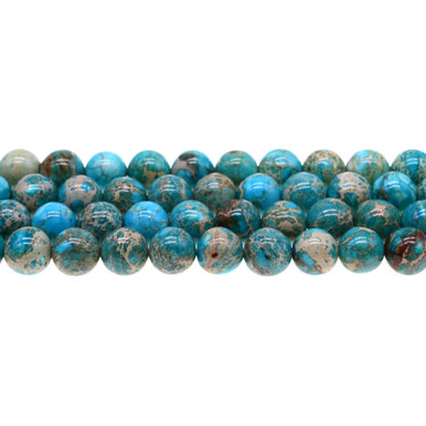 Imperial Turquoise Jasper Round 10mm - Wholesale | Fine Gems Canada