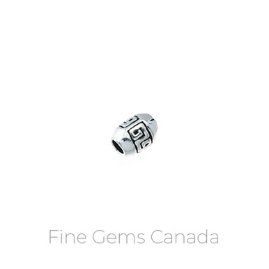 Antique Tibetan Oval Greek Key Beads (5.9 x 4.5mm) 12/pack - 925 ...