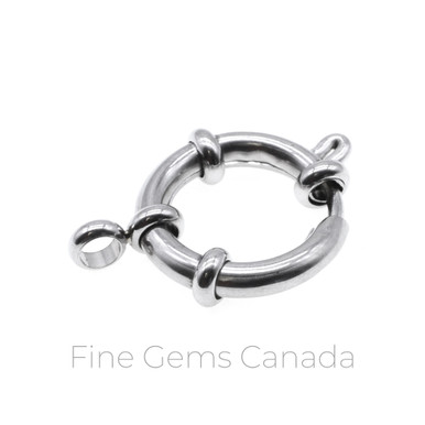 Stainless Steel - 17mm Large Spring Ring Clasp - 6/Pack