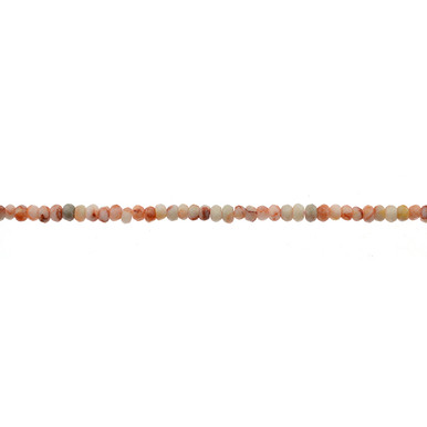 Red Line Jasper Roundel Faceted 4mm x 4mm x 2mm - Loose Beads