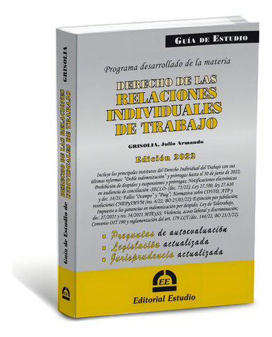 Guía De Relaciones Individuales Del Trabajo -última Edición- - Juanpebooks