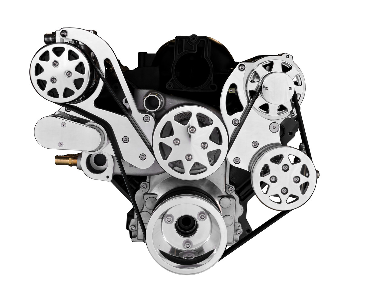 Billet Serpentine System LS1, LS2, LS3 & LS6 W/ Edelbrock Water Pump ...