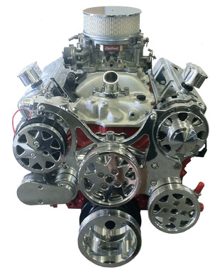 Billet Serpentine System Small Block Chevy W/ AC & PS; Polished Finish ...