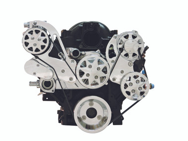 Billet Serpentine System LS7 W/ Tuff Stuff Water Pump; Polished Finish ...