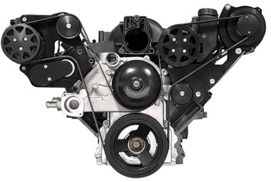 Billet Serpentine LS Truck Budget Kit; Black Anodized Finish - All ...