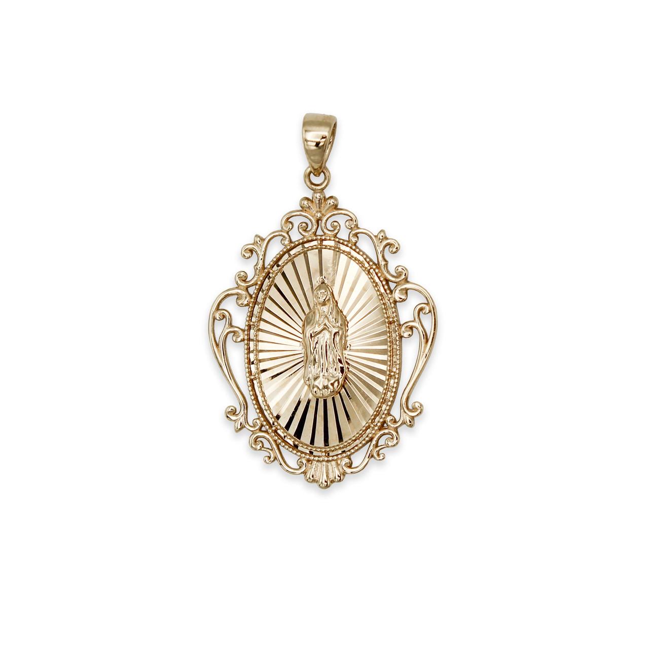 14kt Vintage Frame Virgin Mary - Torres Omar Jewelers