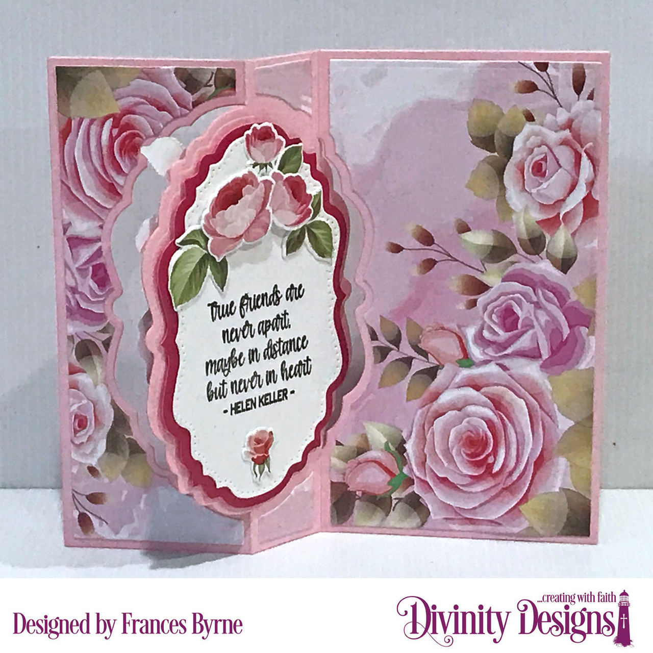 VINTAGE LABEL FLIP FOLD CARD WITH LAYERS DIES - Divinity Designs LLC