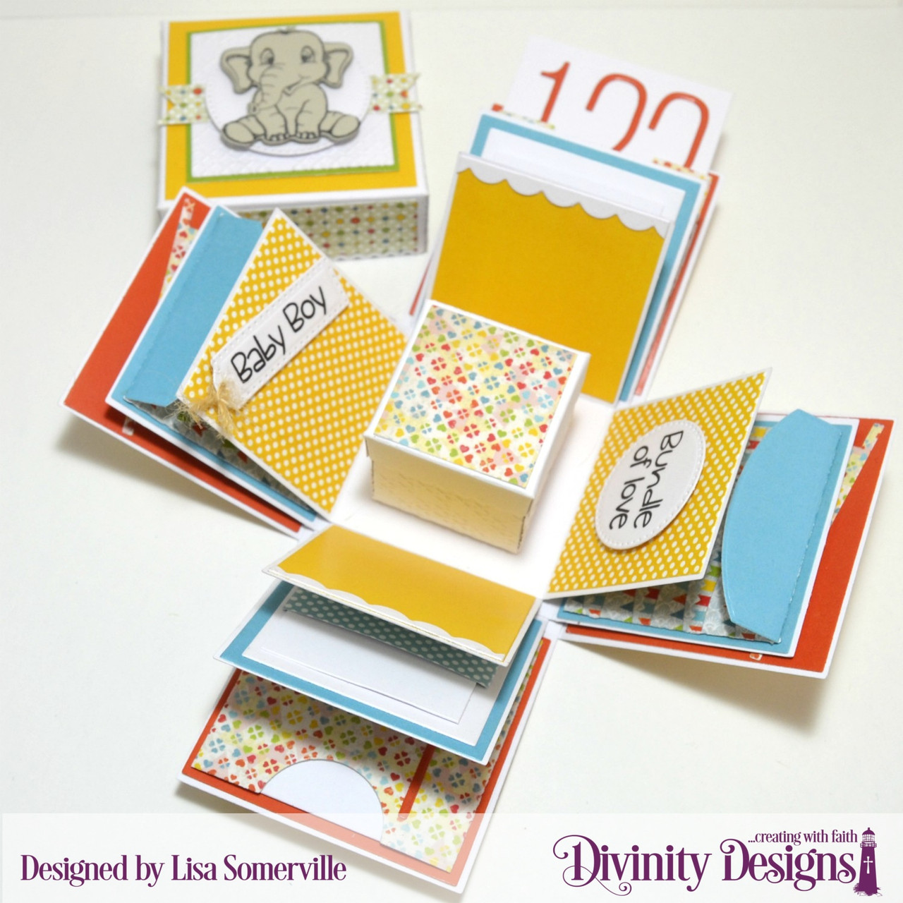 EXPLOSION BOX WITH LAYERS DIES - Divinity Designs LLC