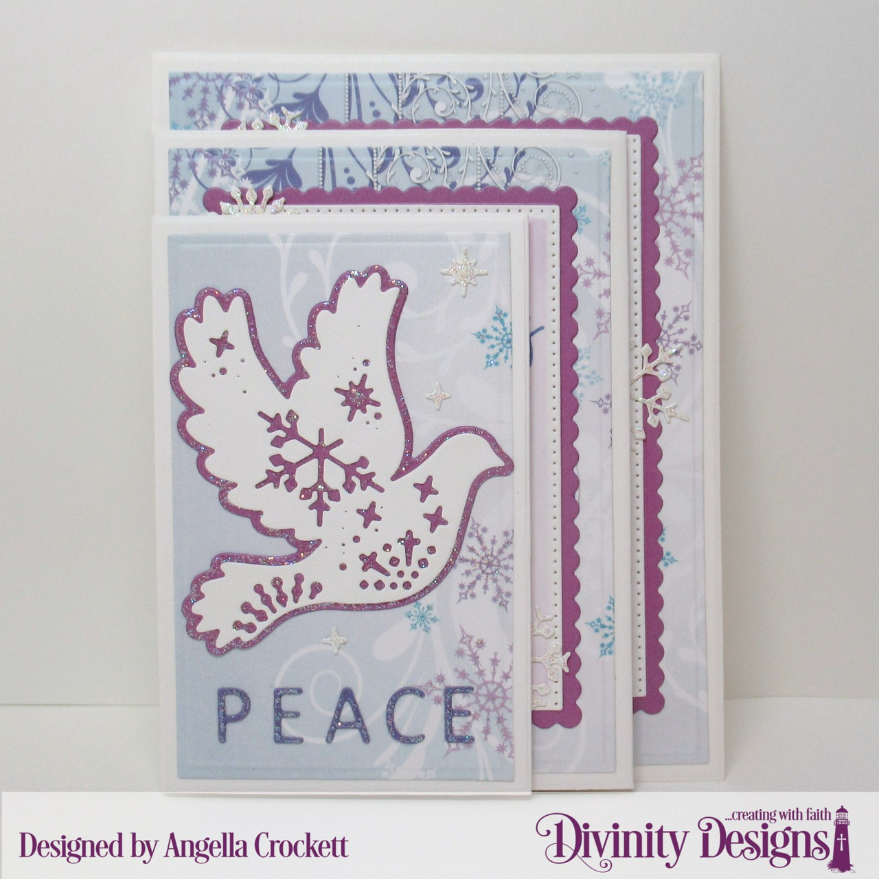 FOUR PANEL CARD WITH LAYERS DIE