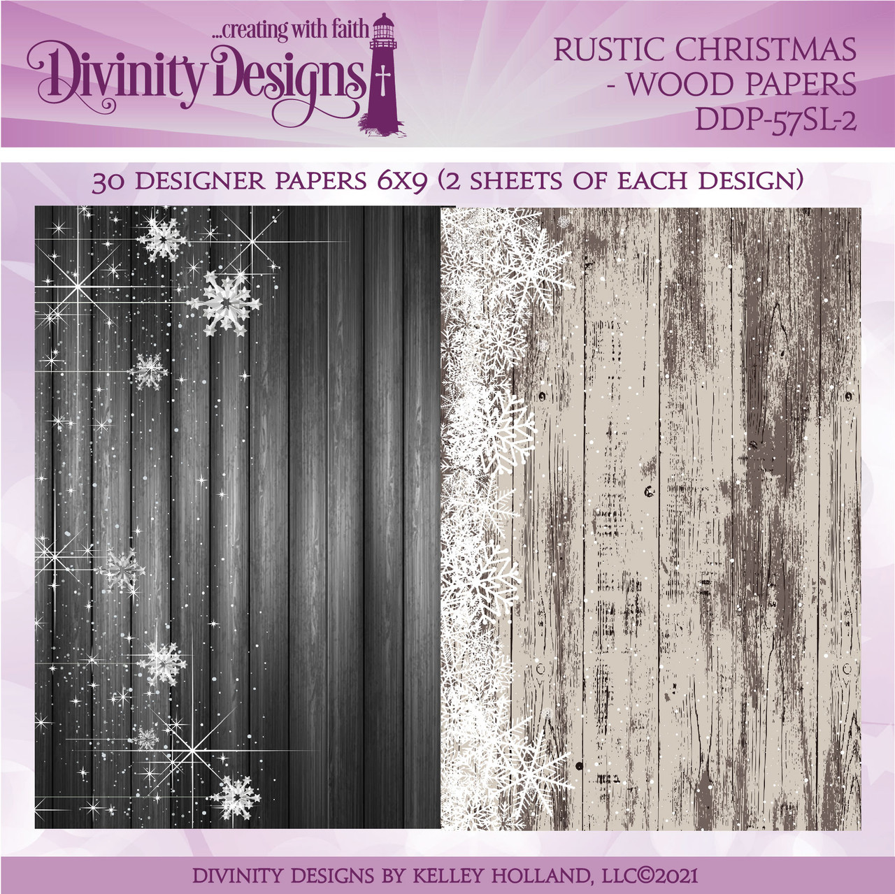 RUSTIC CHRISTMAS - WOOD PAPERS