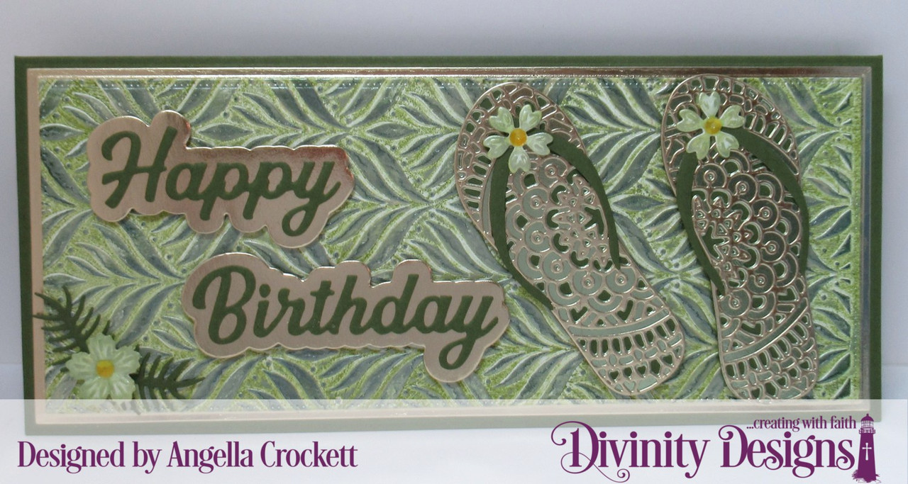 PALM LEAVES EMBOSSING FOLDER - SLIMLINE