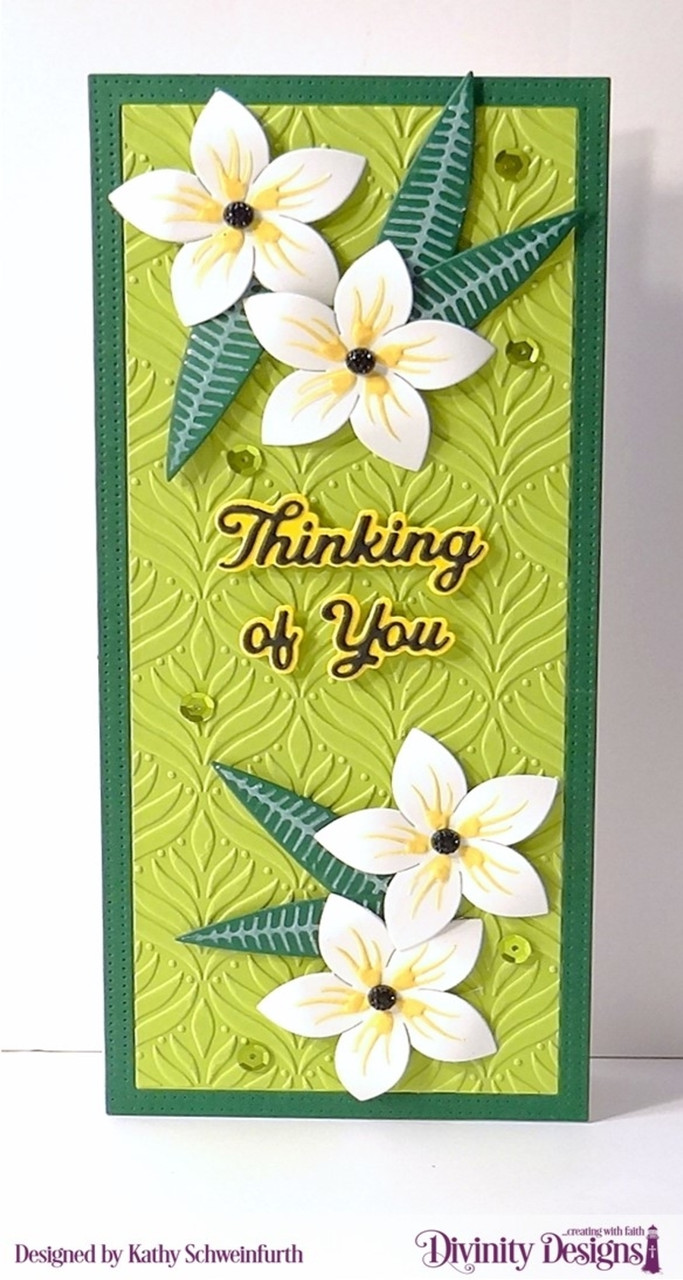 PALM LEAVES EMBOSSING FOLDER - SLIMLINE