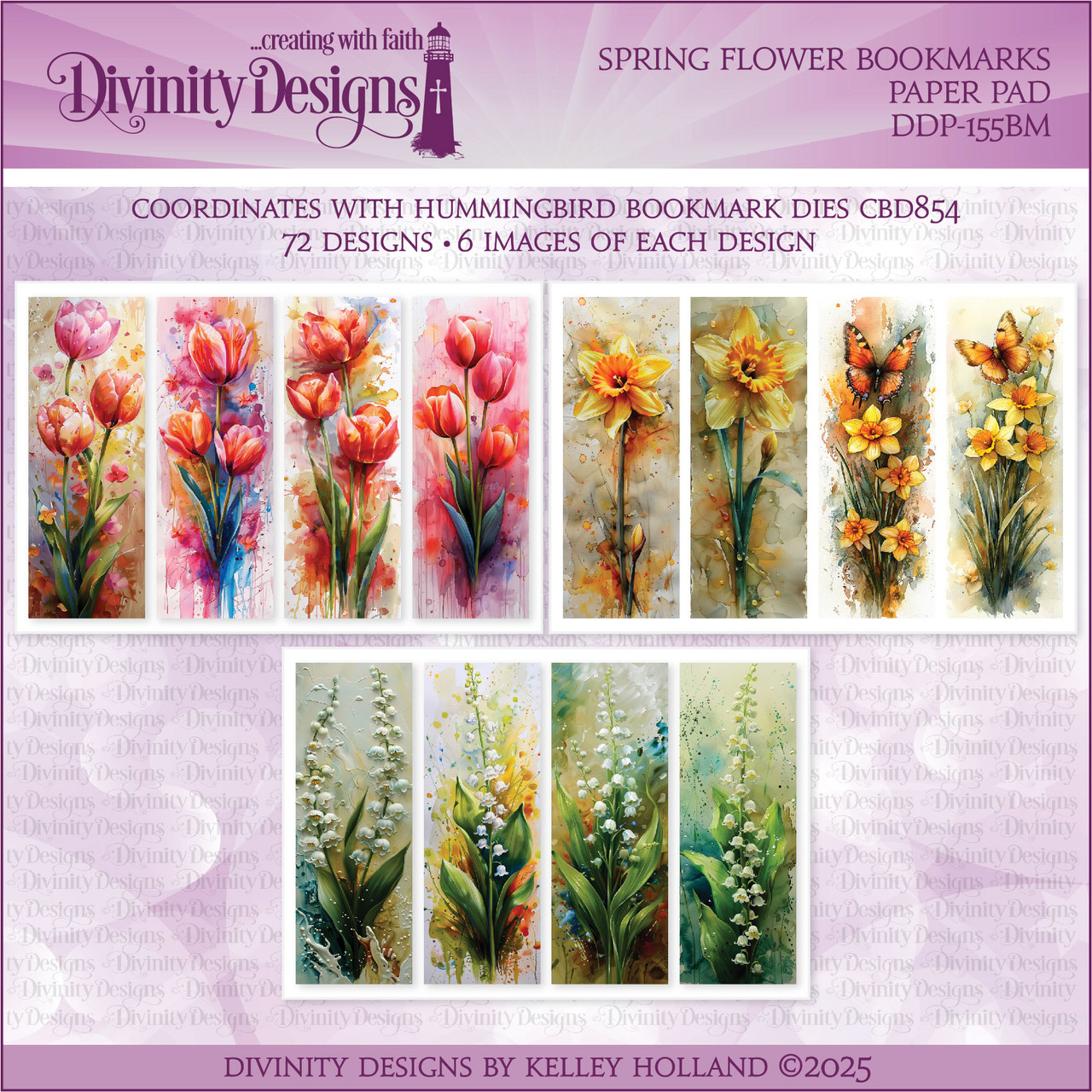 SPRING FLOWER BOOKMARKS PAPER PAD