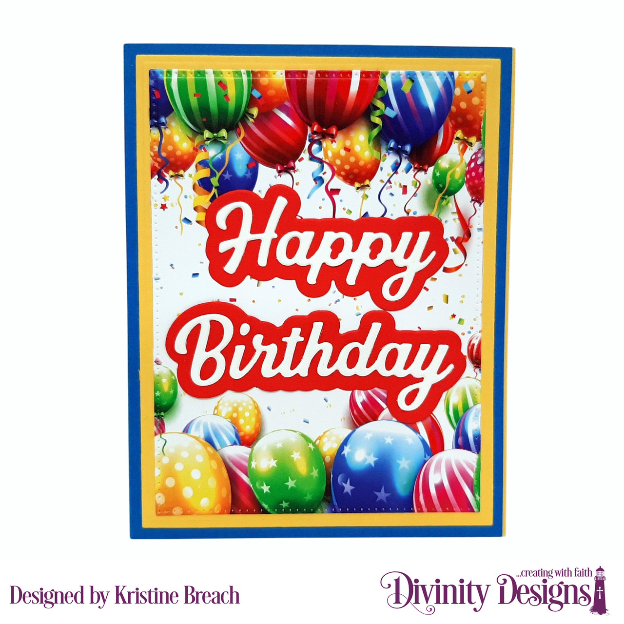 BIRTHDAY BALLOONS GIFT TAGS CARD FRONTS