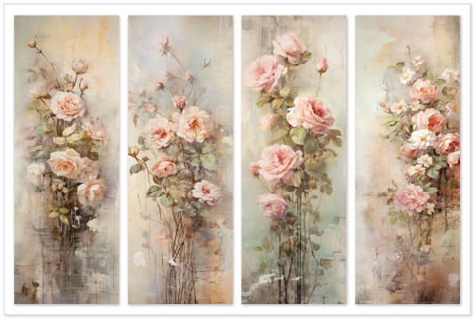 SHABBY CHIC ROSE BOOKMARKS PAPER PAD