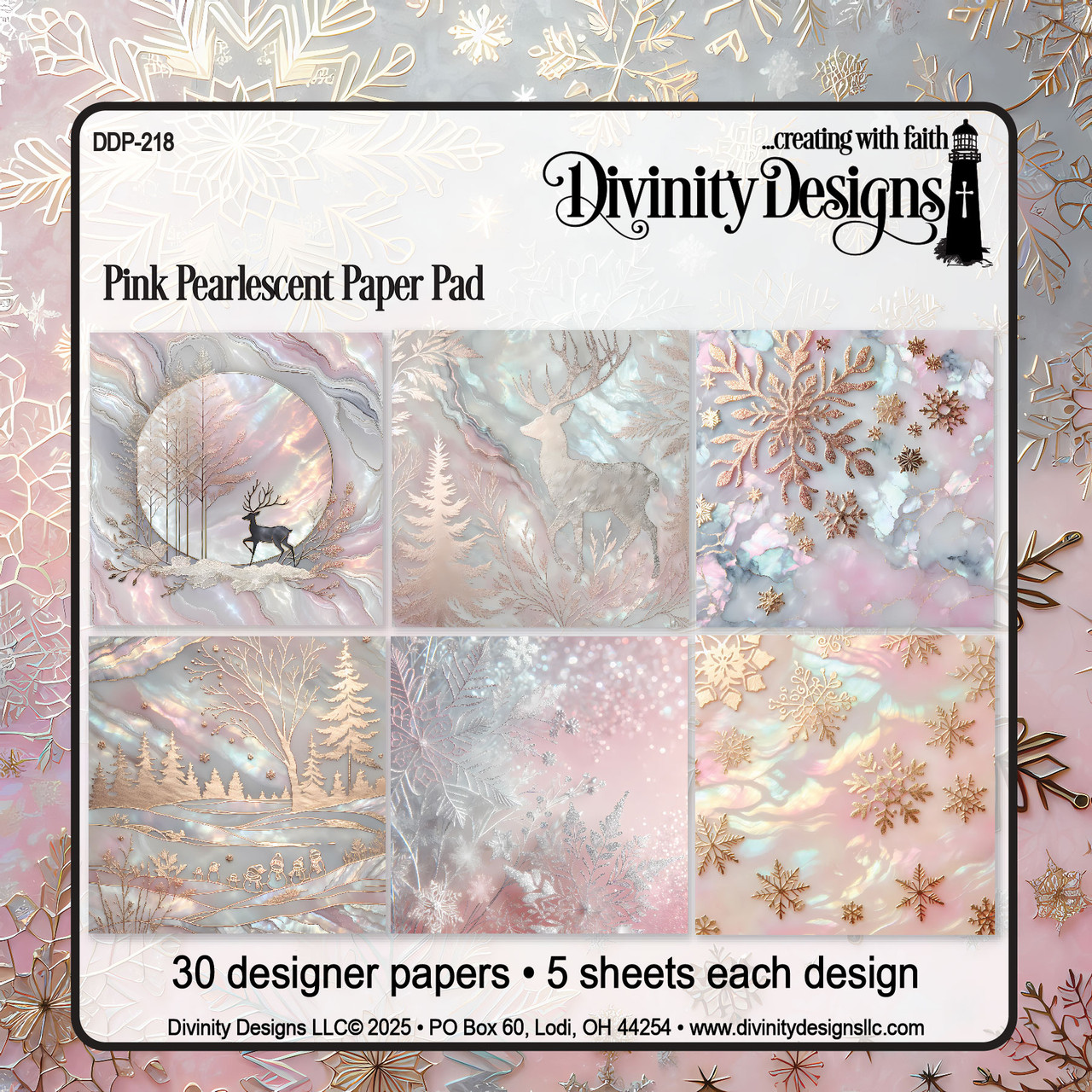 PINK PEARLESCENT 6X6 PAPER PAD