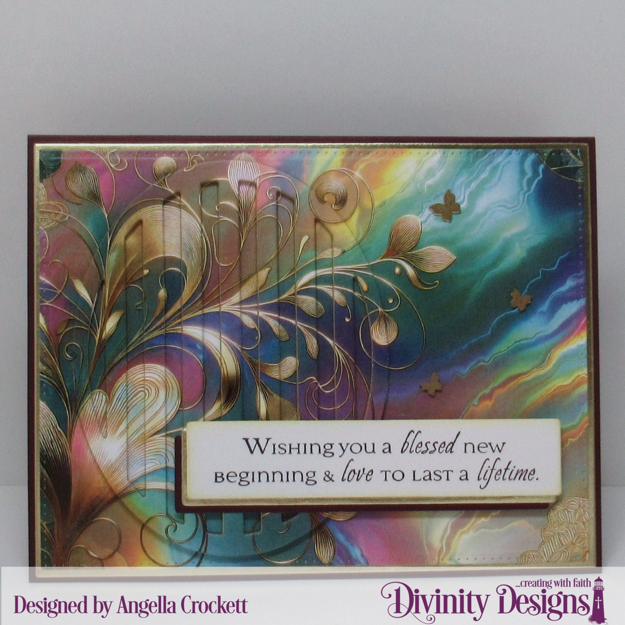 IRIDESCENT RAINBOW A2 CARD FRONTS PAPER PAD